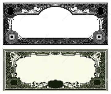 Blank banknote layout stock vector. Illustration of create - 100206132