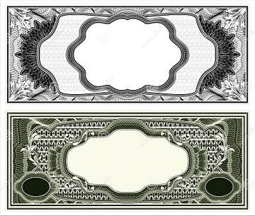 Blank banknote layout stock vector. Illustration of artwork - 100266052