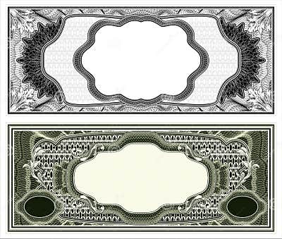 Blank banknote layout stock vector. Illustration of artwork - 100266052