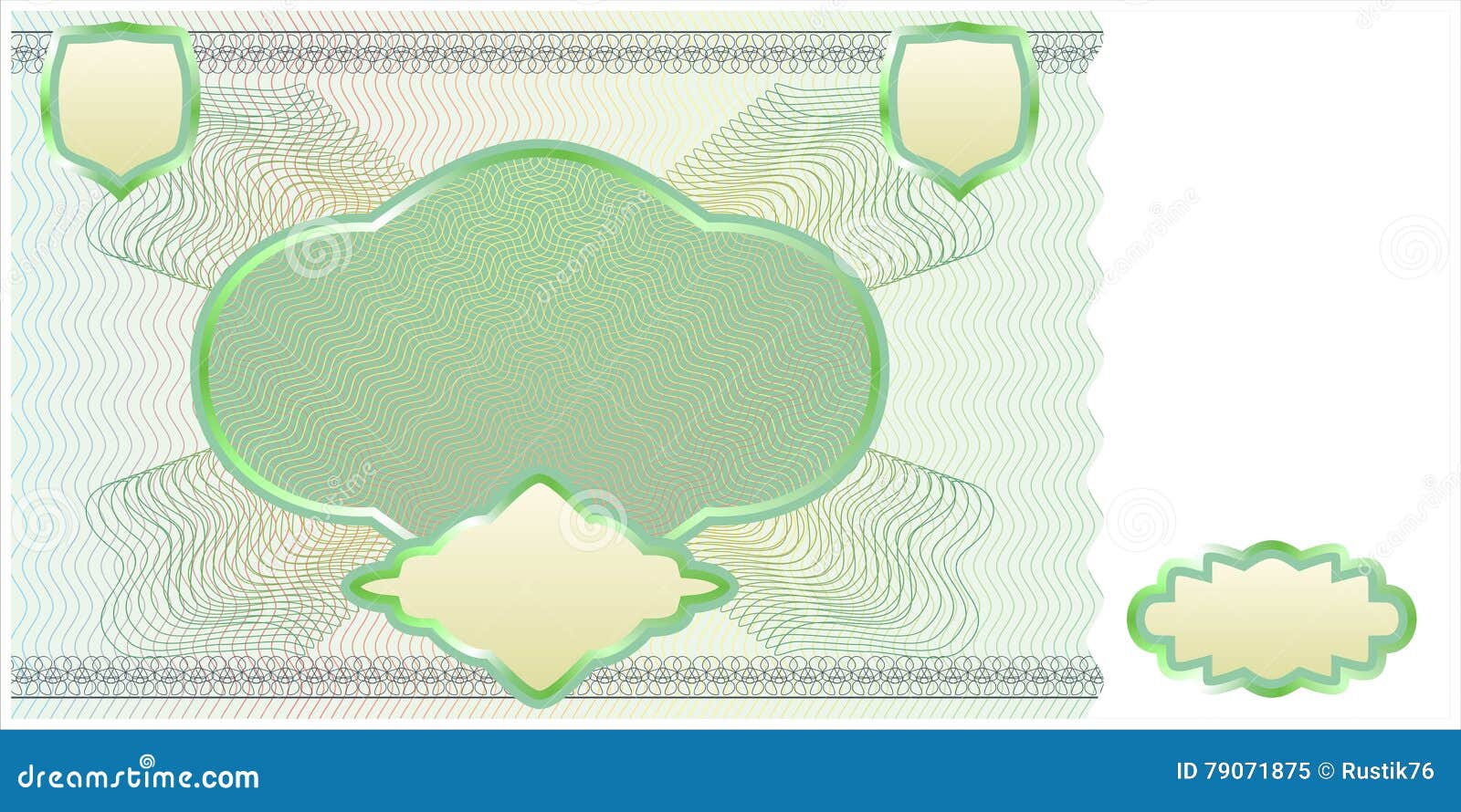 Blank banknote layout stock vector. Illustration of dollar - 79071875