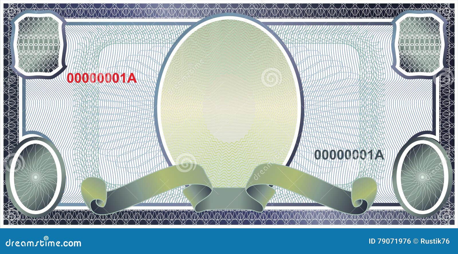 Blank banknote layout stock vector. Illustration of bill - 79071976