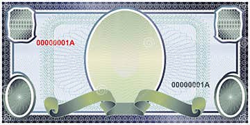 Blank banknote layout stock vector. Illustration of bill - 79071976