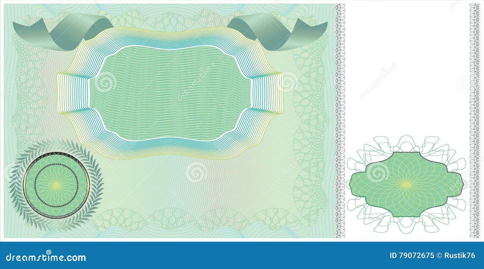 Blank banknote layout stock vector. Illustration of banking - 79072675