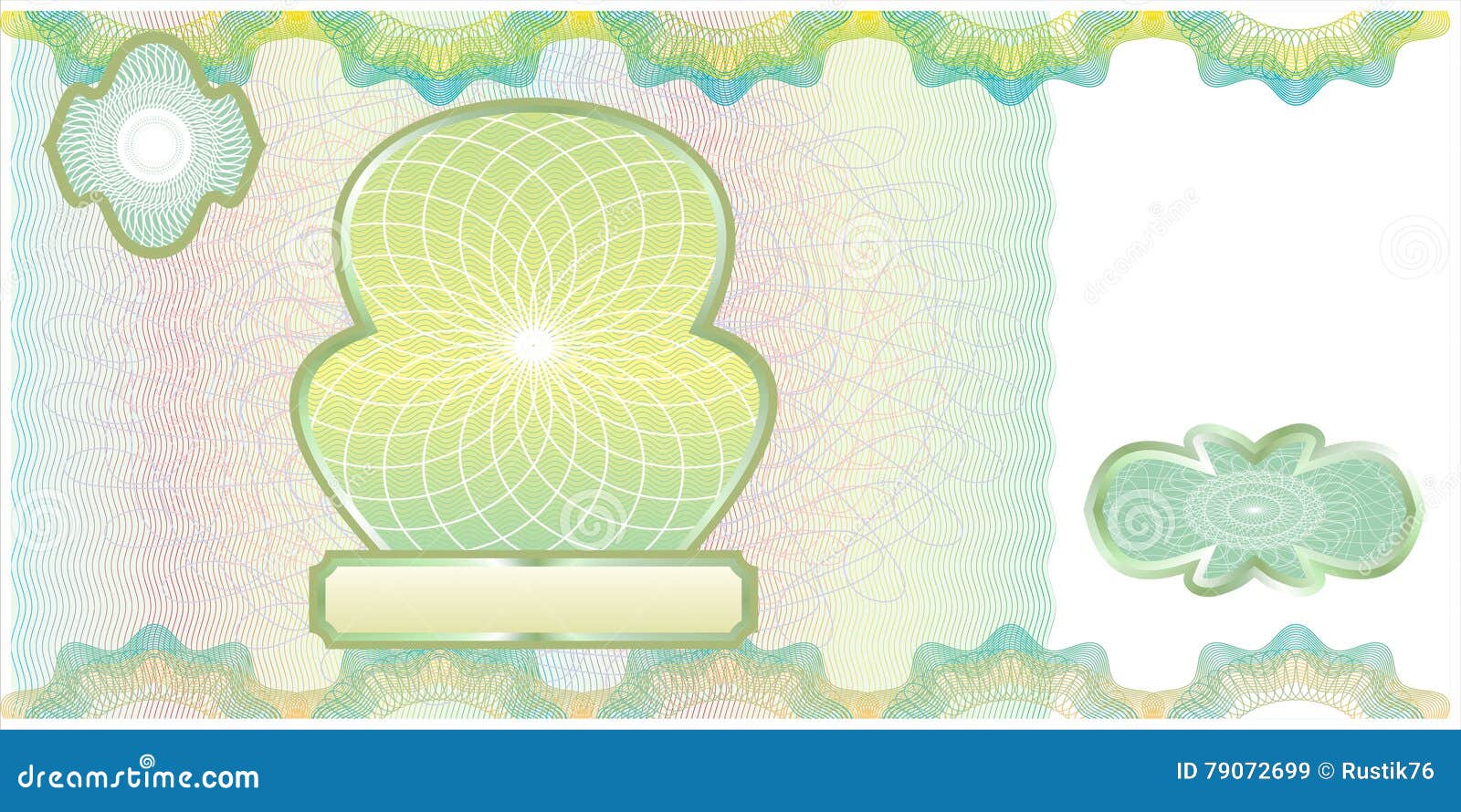 Blank banknote layout stock vector. Illustration of engraving - 79072699