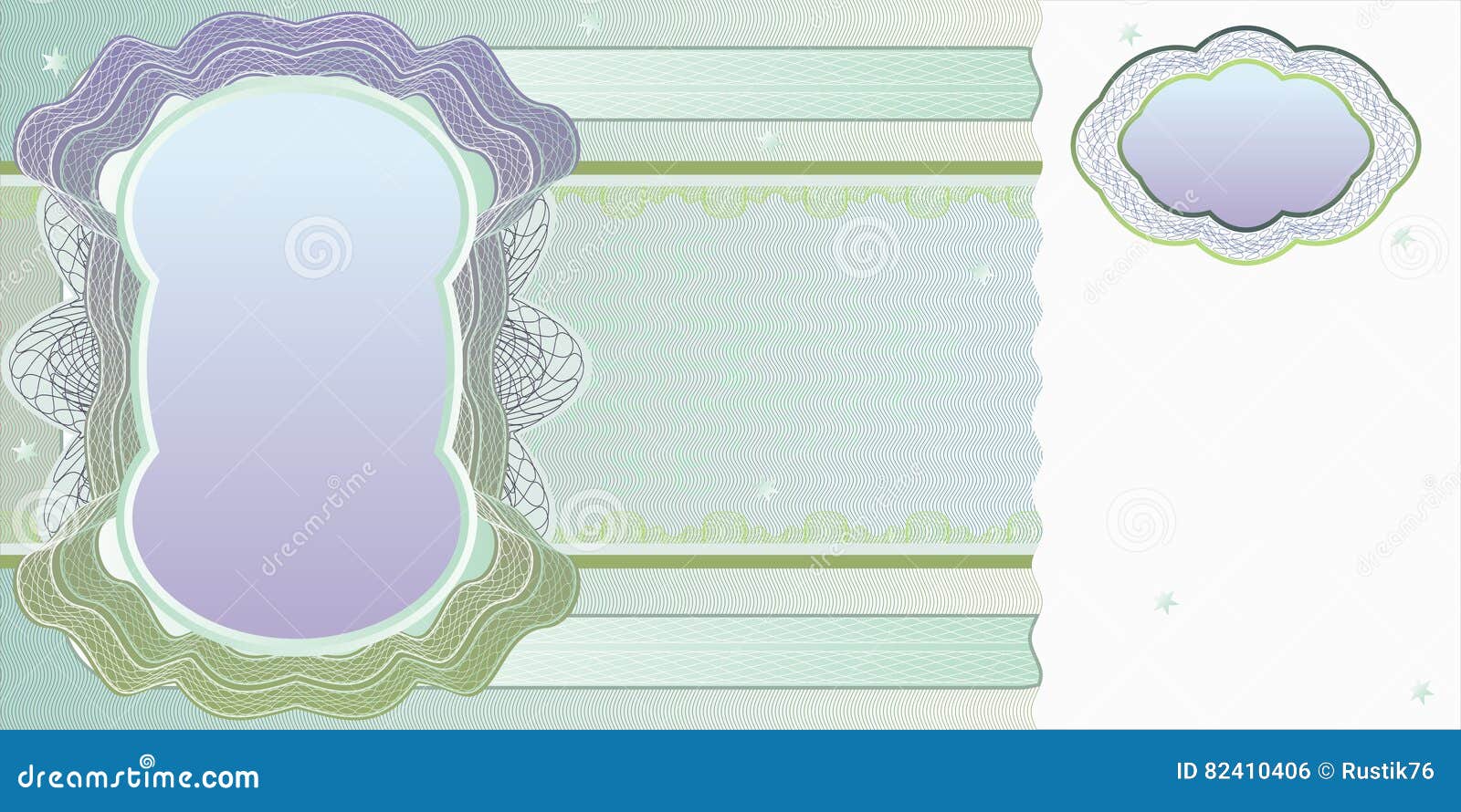 Blank banknote layout stock vector. Illustration of border - 82410406