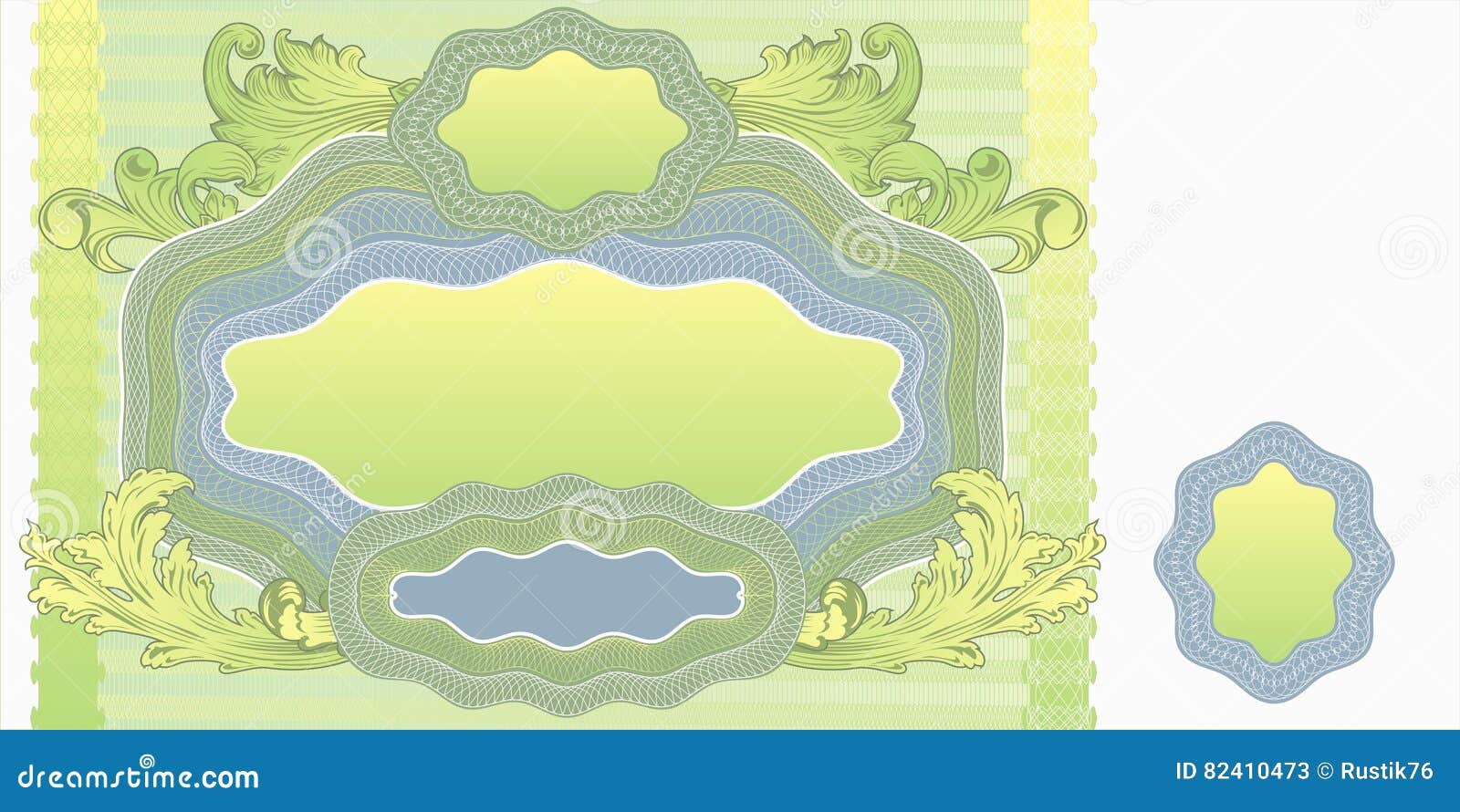 Blank banknote layout stock vector. Illustration of denomination - 82410473