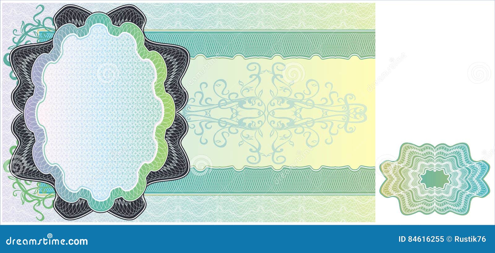 Blank banknote layout stock illustration. Illustration of classic ...