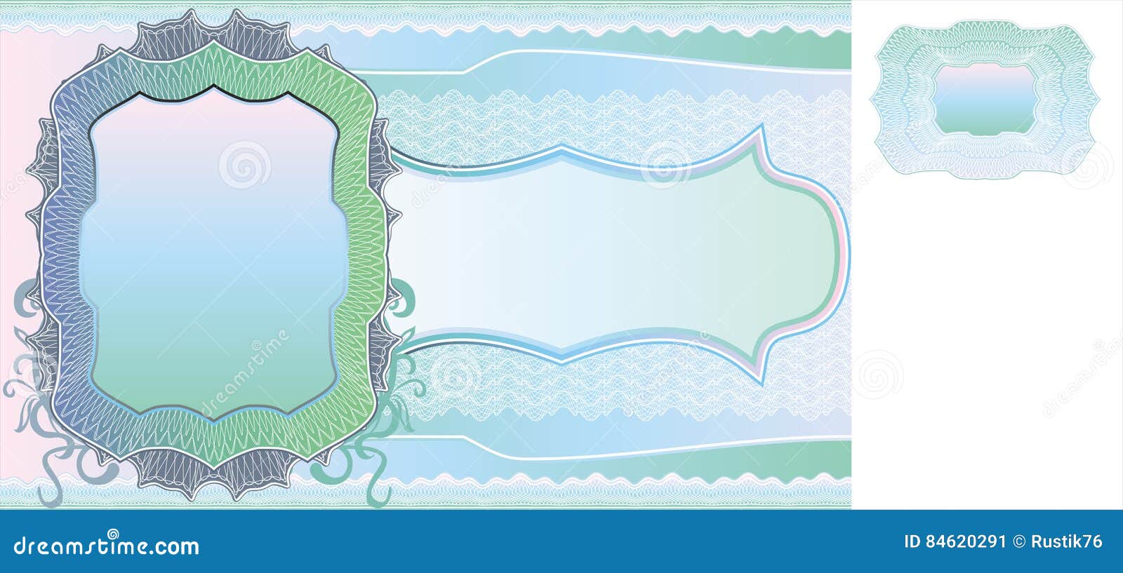 Blank banknote layout stock illustration. Illustration of denomination ...