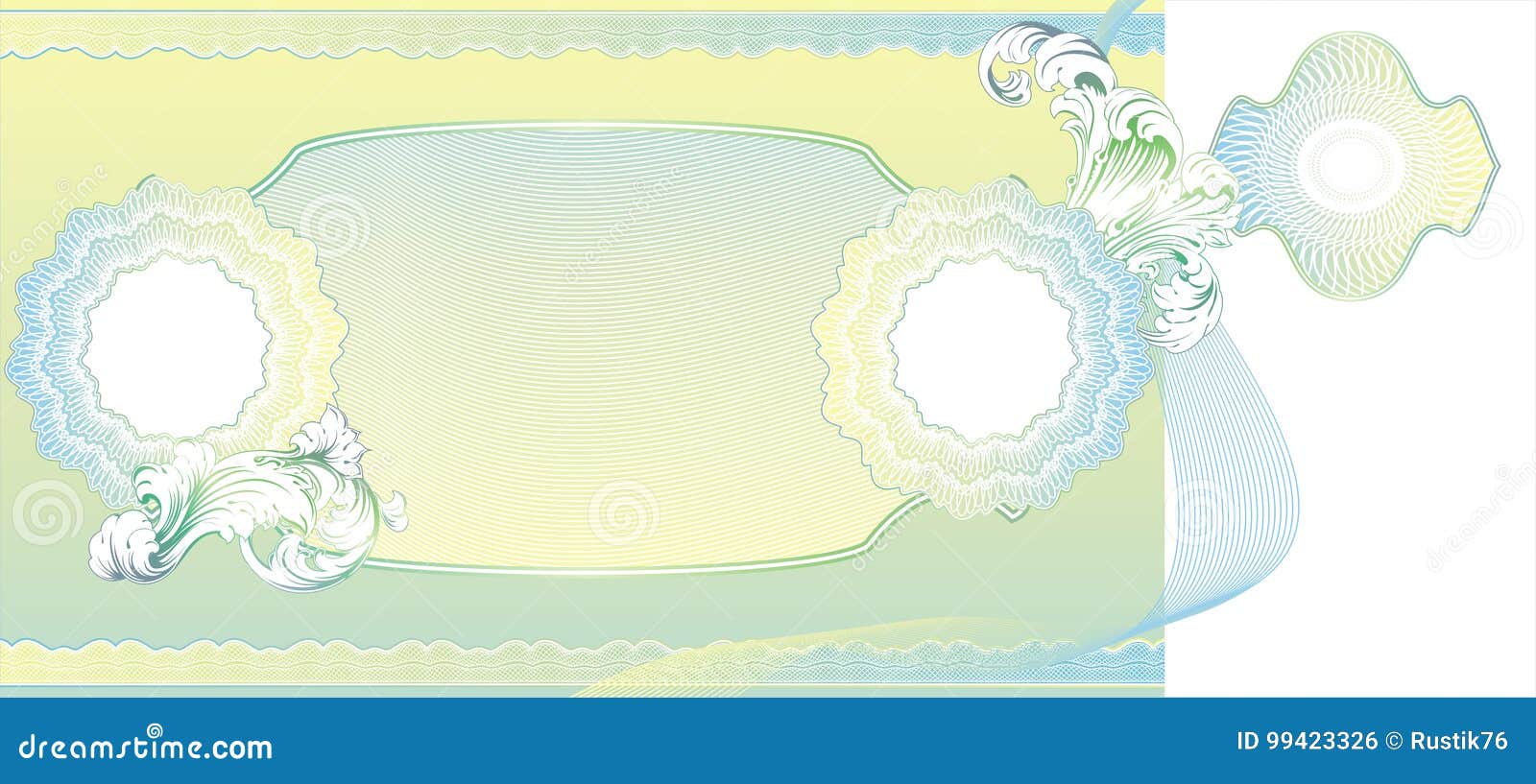 Blank banknote layout stock illustration. Illustration of artwork ...