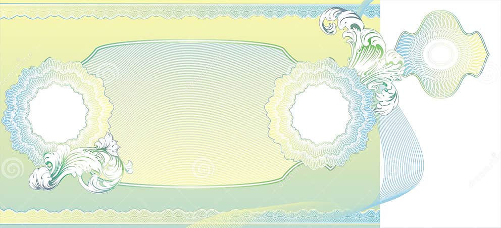 Blank banknote layout stock illustration. Illustration of artwork ...