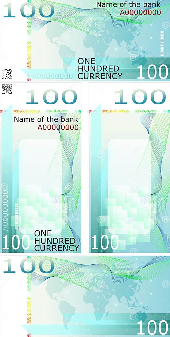 Blank banknote layout stock vector. Illustration of business - 101679926