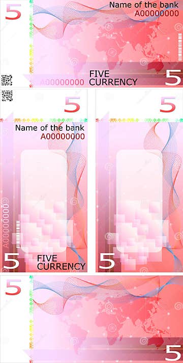Blank banknote layout stock vector. Illustration of bill - 101679935