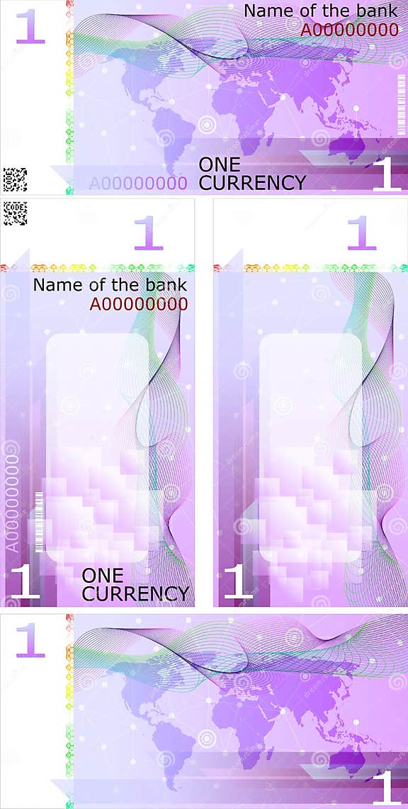 Blank banknote layout stock vector. Illustration of borders - 101680001