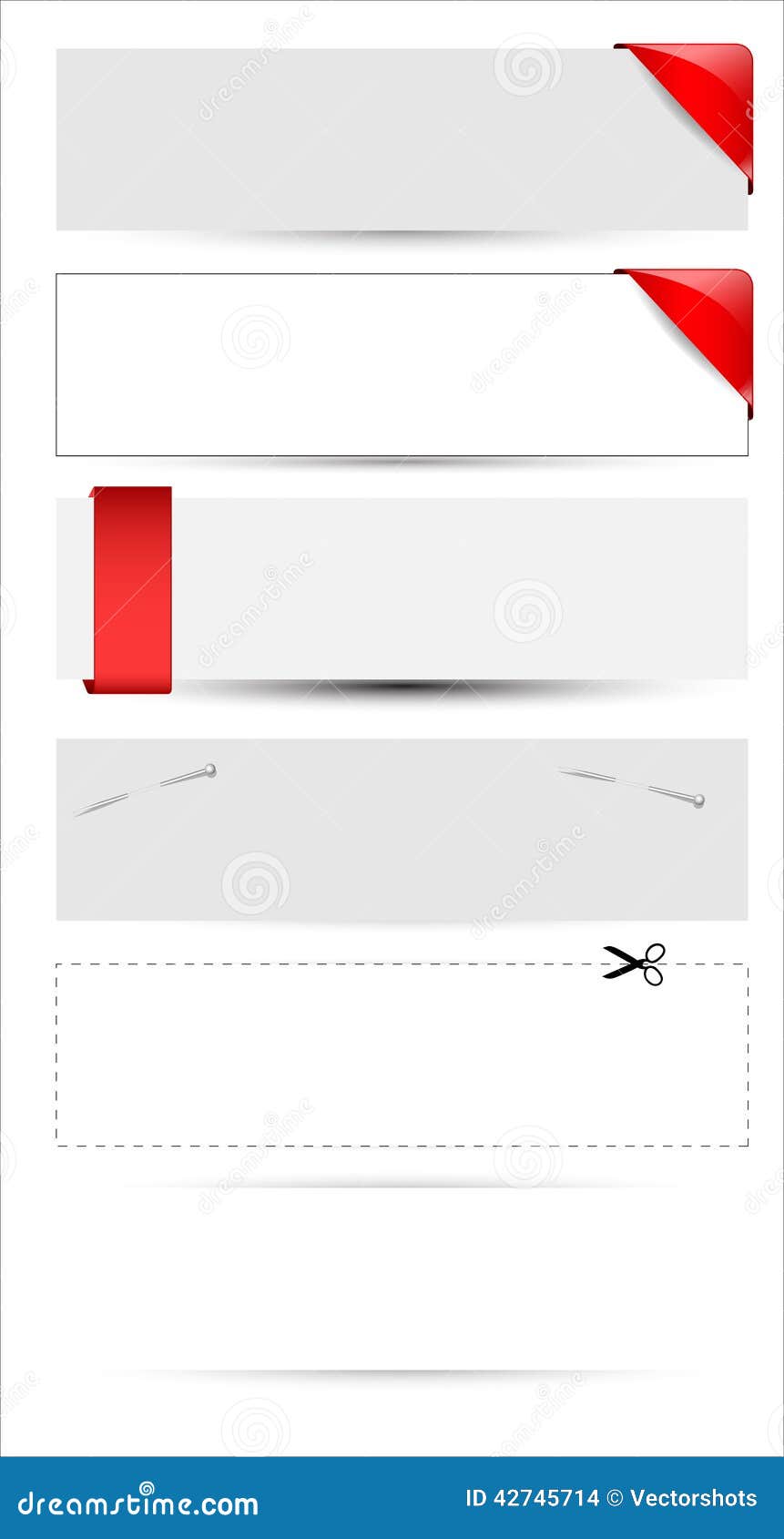 Blank Banner and Boxes Vectors Stock Vector - Illustration of holiday ...