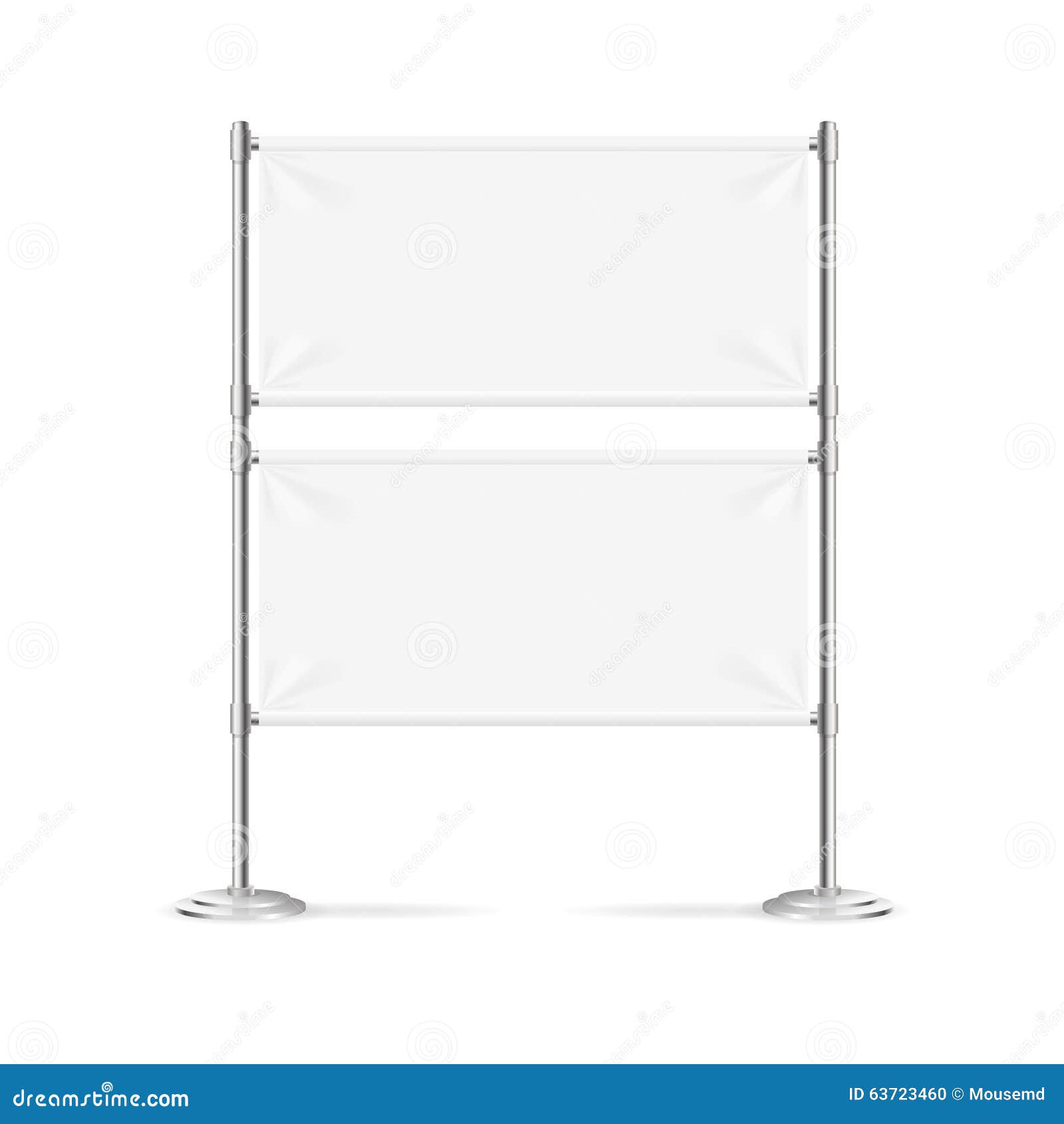 Blank Banner Flag Horizontal. Vector Stock Vector - Illustration of ...