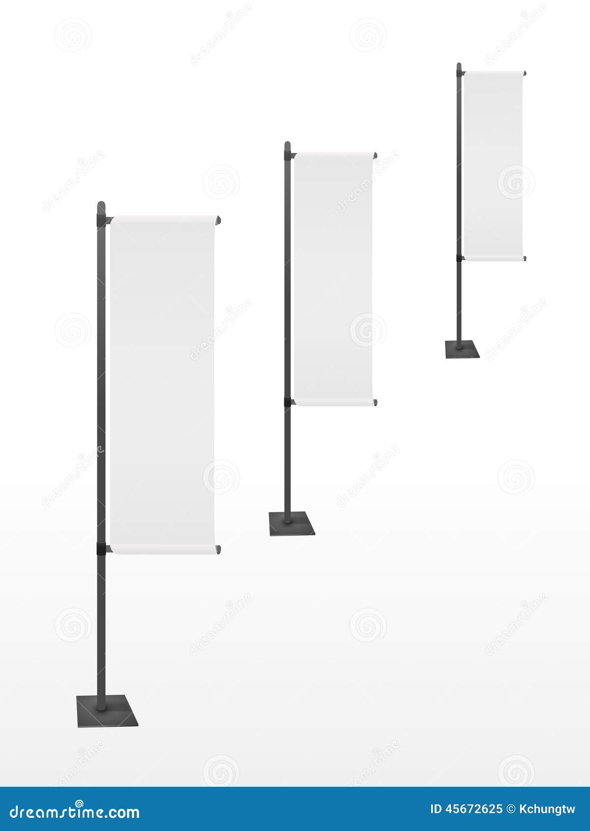 Blank banner flags set stock vector. Illustration of backdrop - 45672625