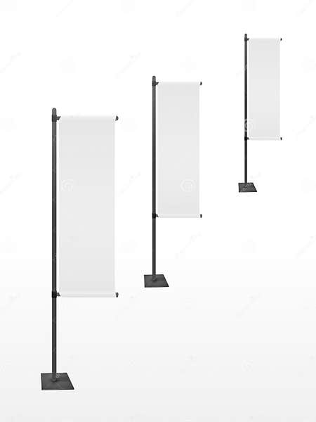 Blank banner flags set stock vector. Illustration of backdrop - 45672625