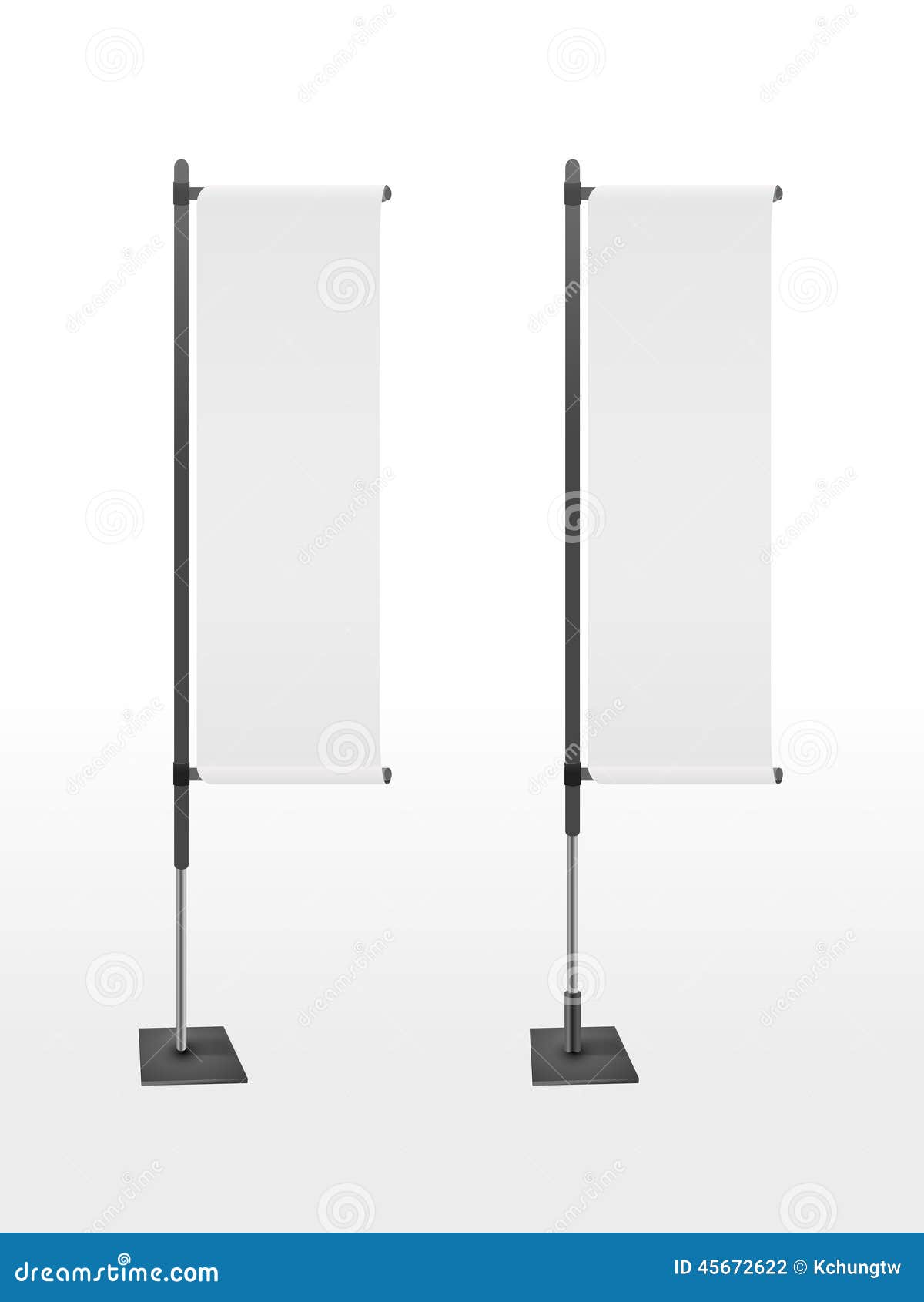 Blank banner flags set stock vector. Illustration of communication ...