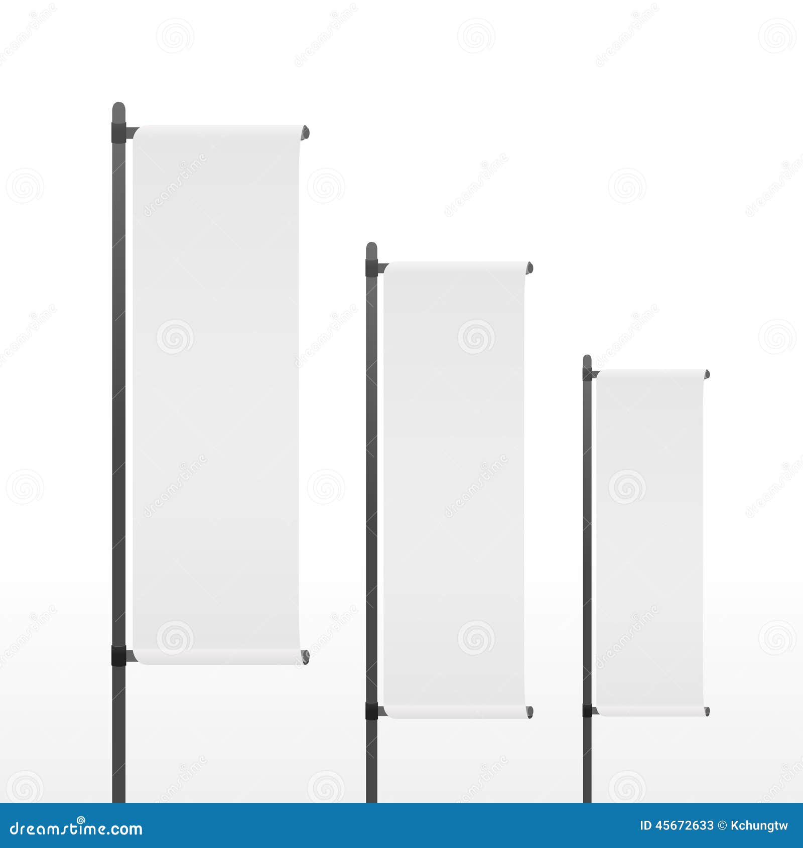 Blank banner flags set stock vector. Illustration of commercial - 45672633