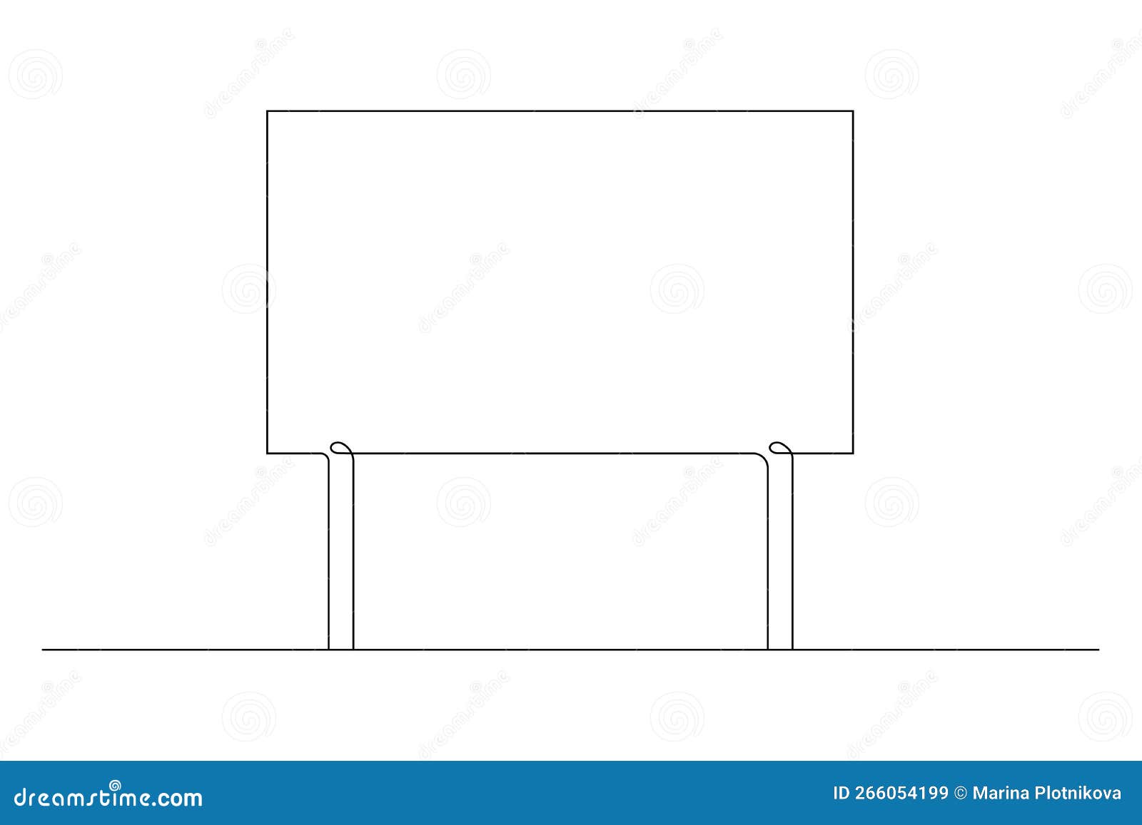 Protest One Continuous Line Drawing. Crowd Of People Holding Blank ...