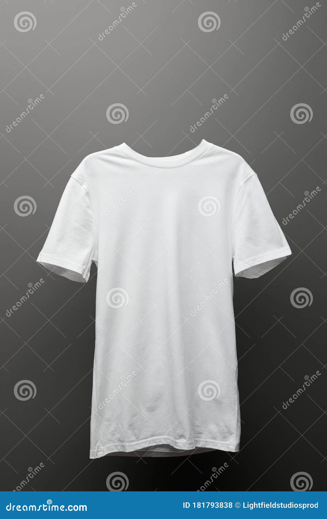 Blank Basic White T-shirt on Stock Photo - Image of fashion, grey ...