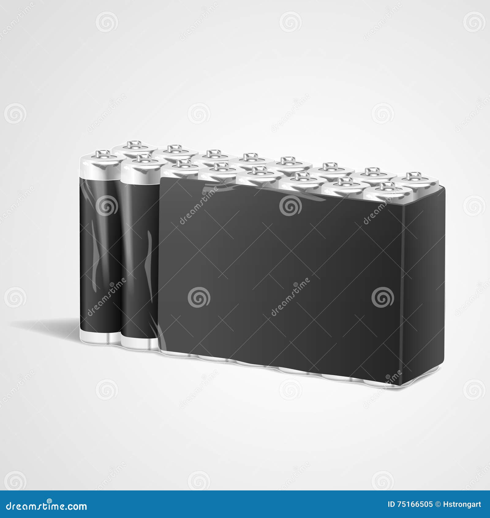 Blank batteries set stock illustration. Illustration of alkaline - 75166505
