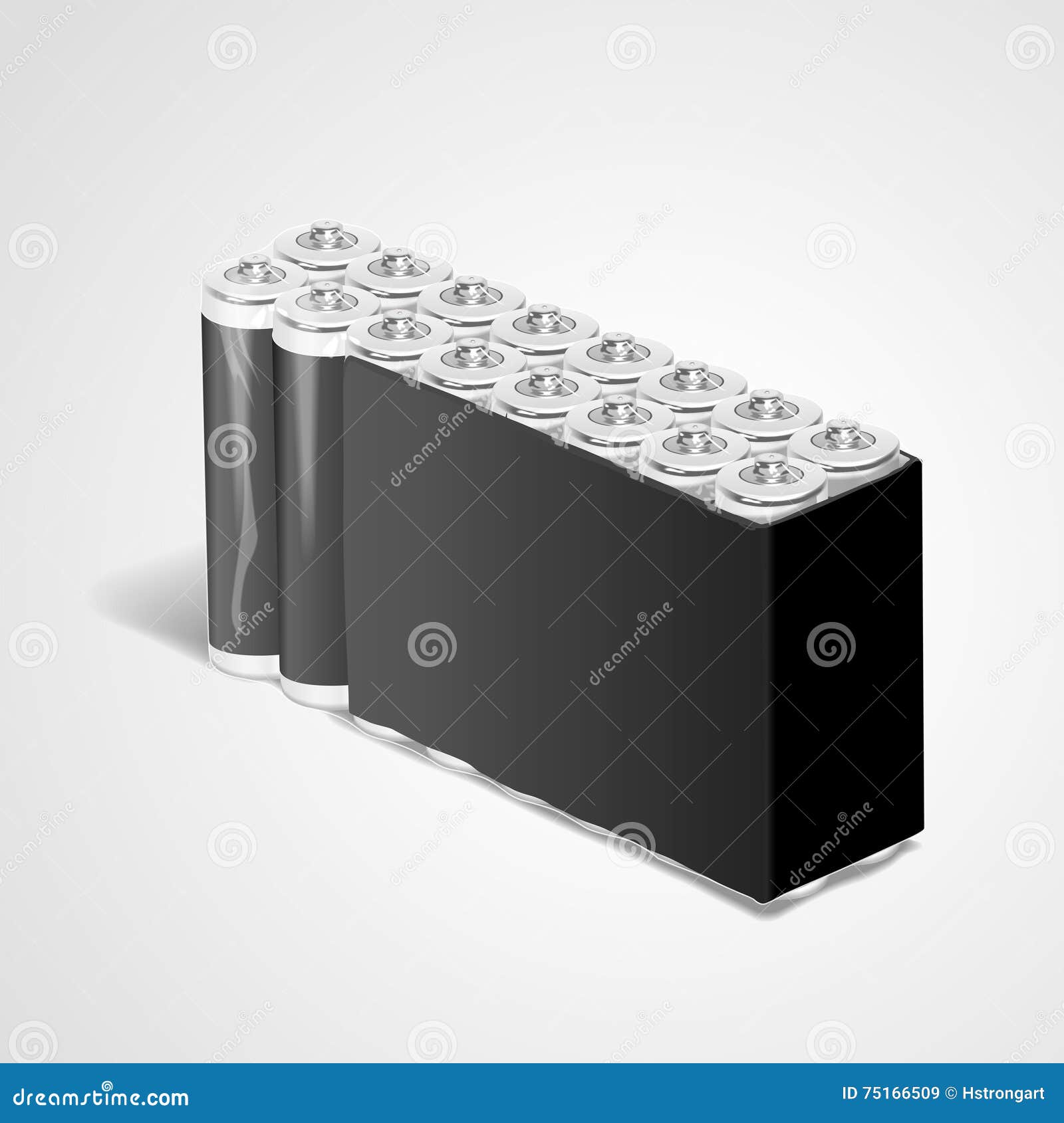 Blank batteries set stock illustration. Illustration of electricity ...