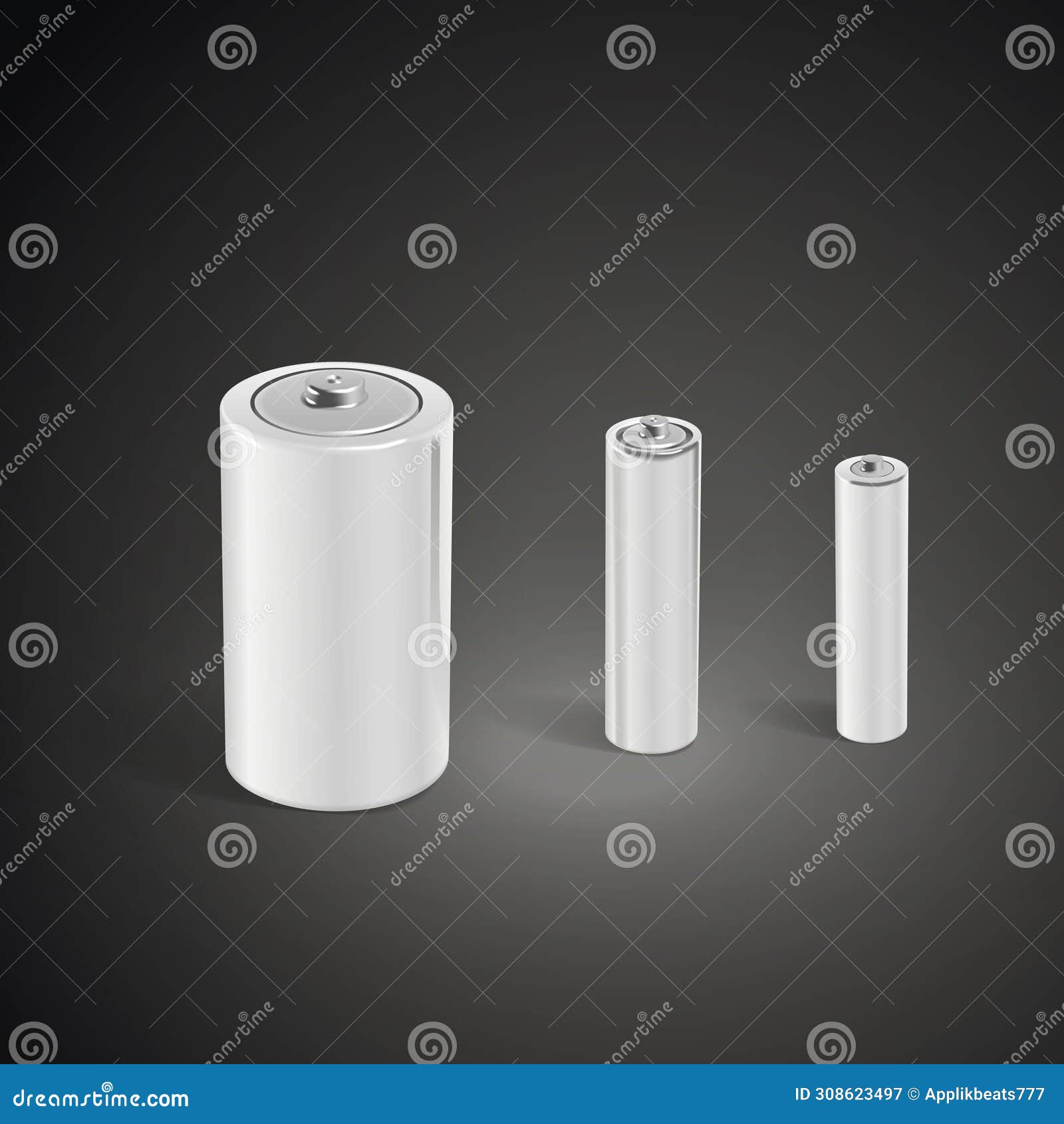 Blank batteries set stock vector. Illustration of surface - 308623497