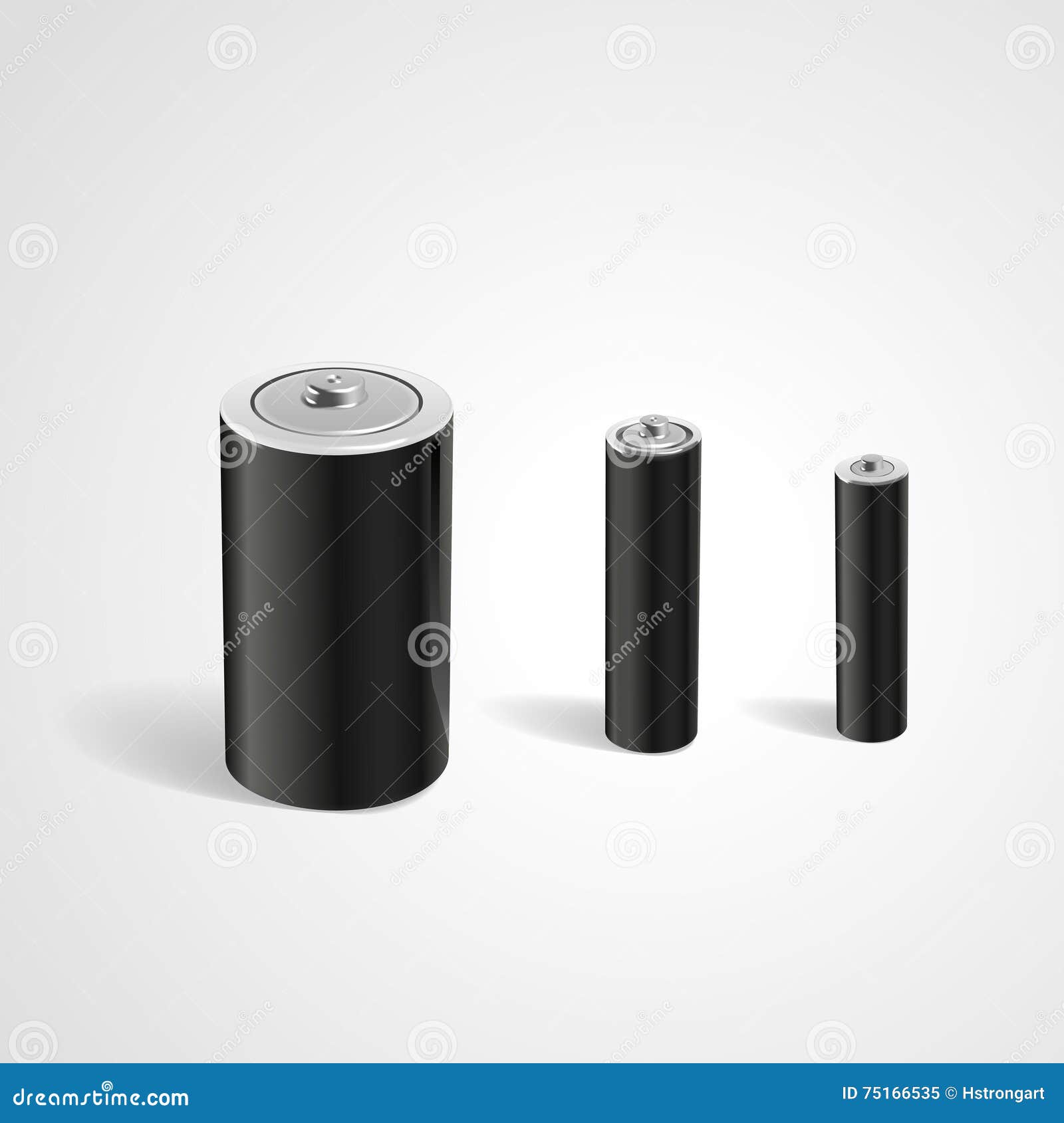 Blank batteries set stock illustration. Illustration of plus - 75166535