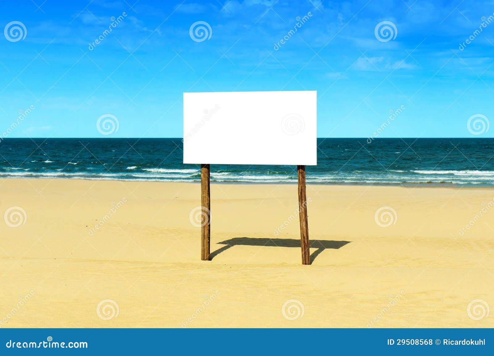 Blank Beach Sign stock photo. Image of blank, empty, beach - 29508568