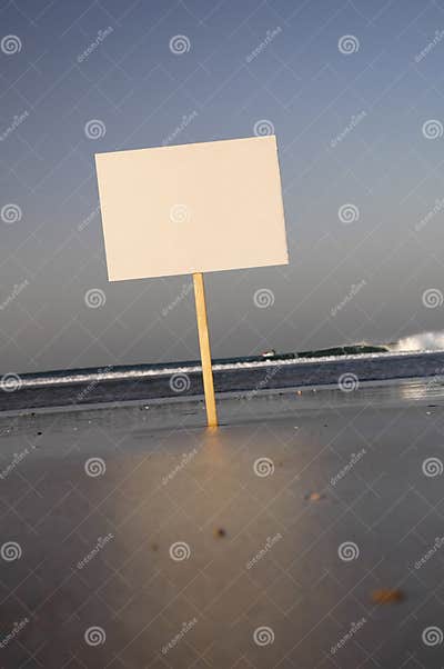 Blank Beach Sign stock photo. Image of beachfront, nature - 877998
