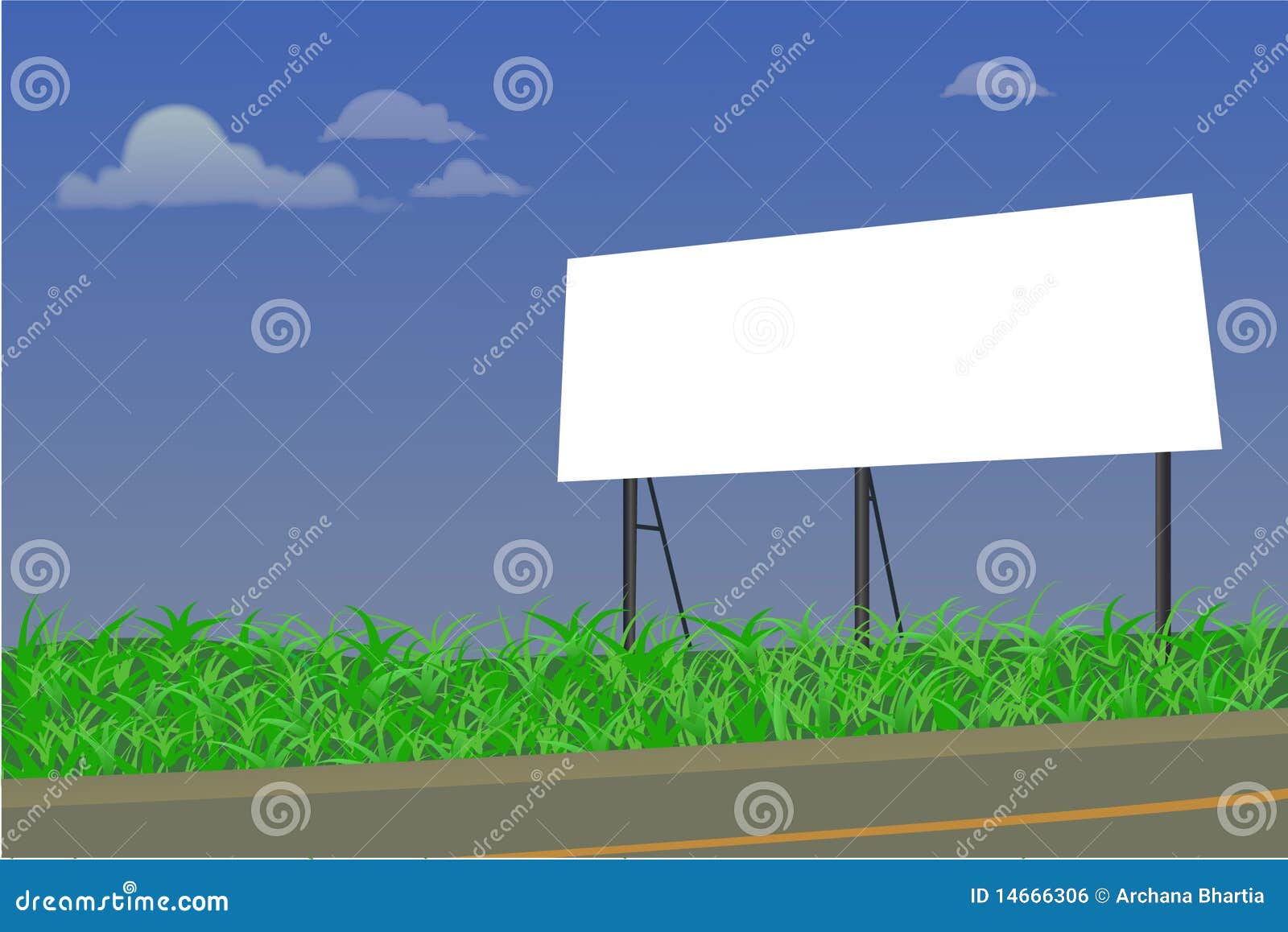 Blank billboard stock vector. Illustration of advertise - 14666306