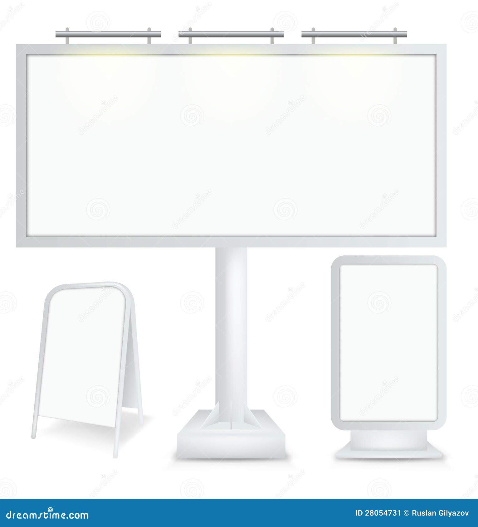 Blank billboard stock vector. Illustration of bill, billboard - 28054731