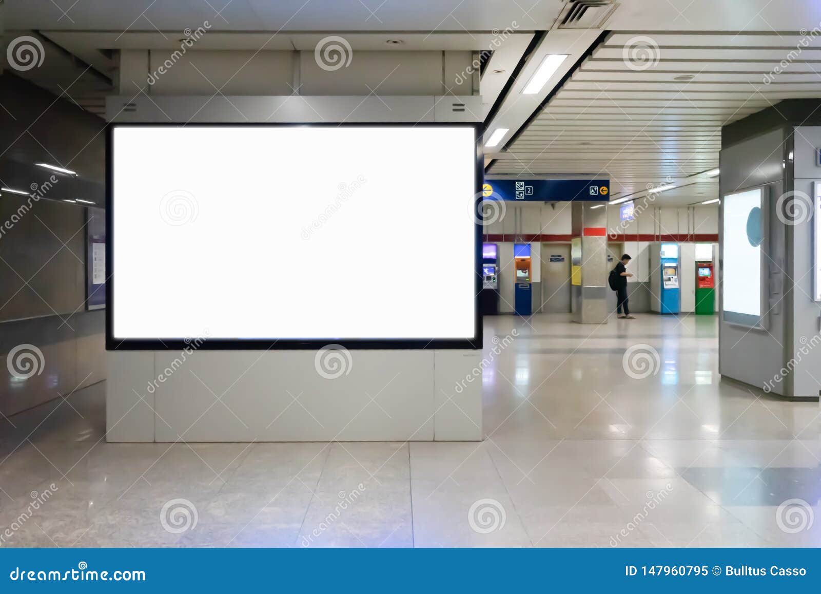 Blank Billboard for Advertising or Map in the Subway Stock Image ...