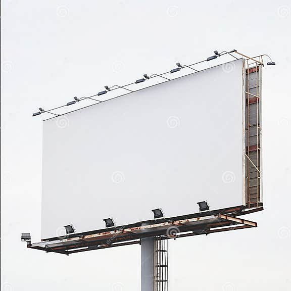 Blank Billboard Against a Clear Sky Stock Image - Image of campaign ...