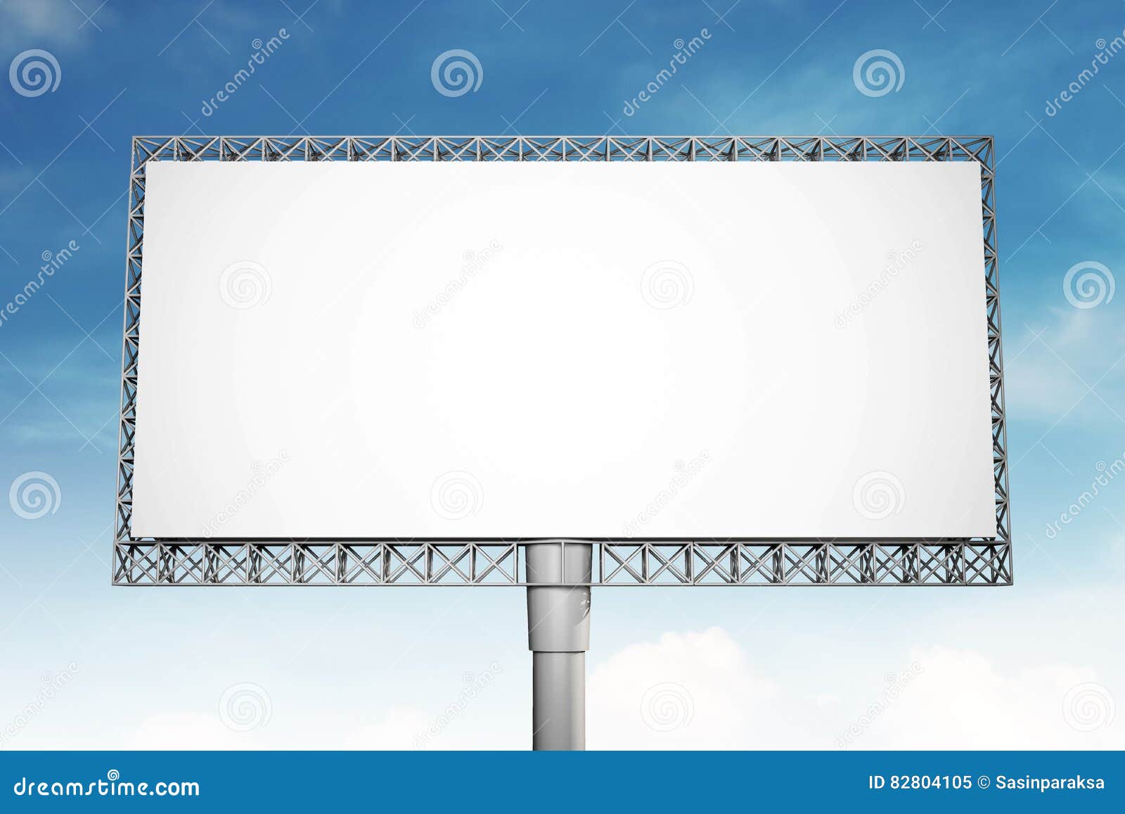 Blank Billboard on Blue Sky Background for Advertisement Stock Image ...