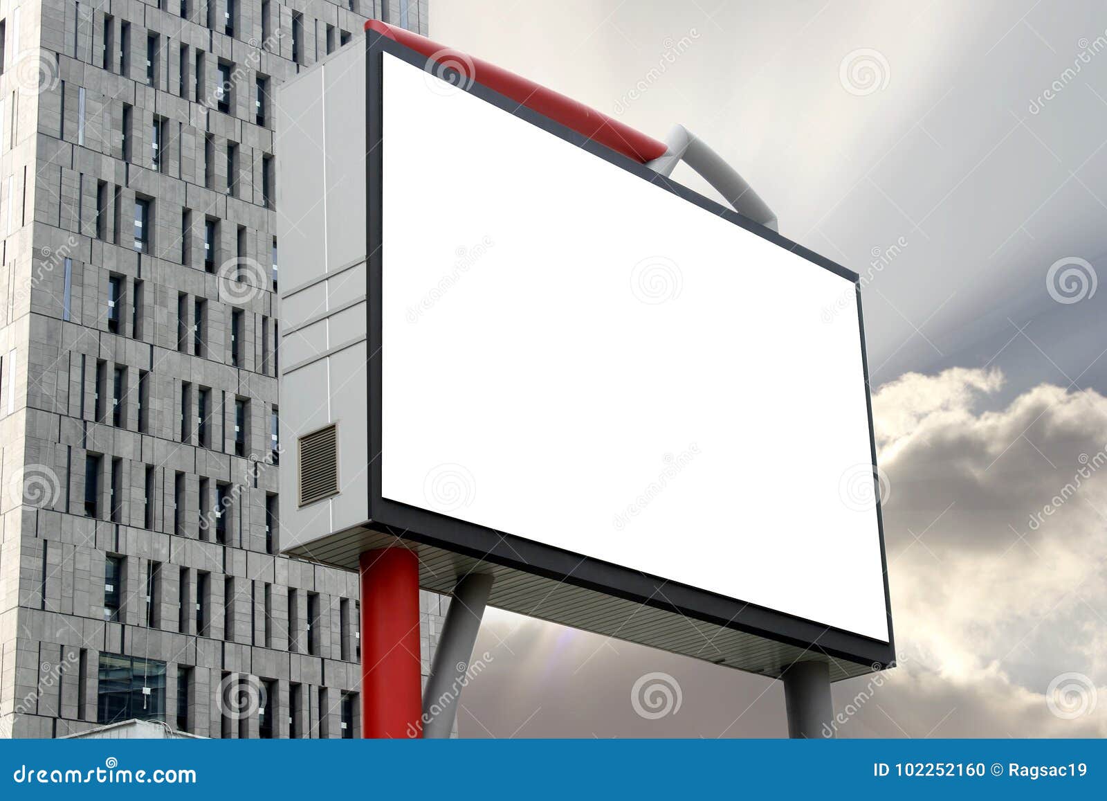 Blank Billboard template stock photo. Image of mockup - 102252160