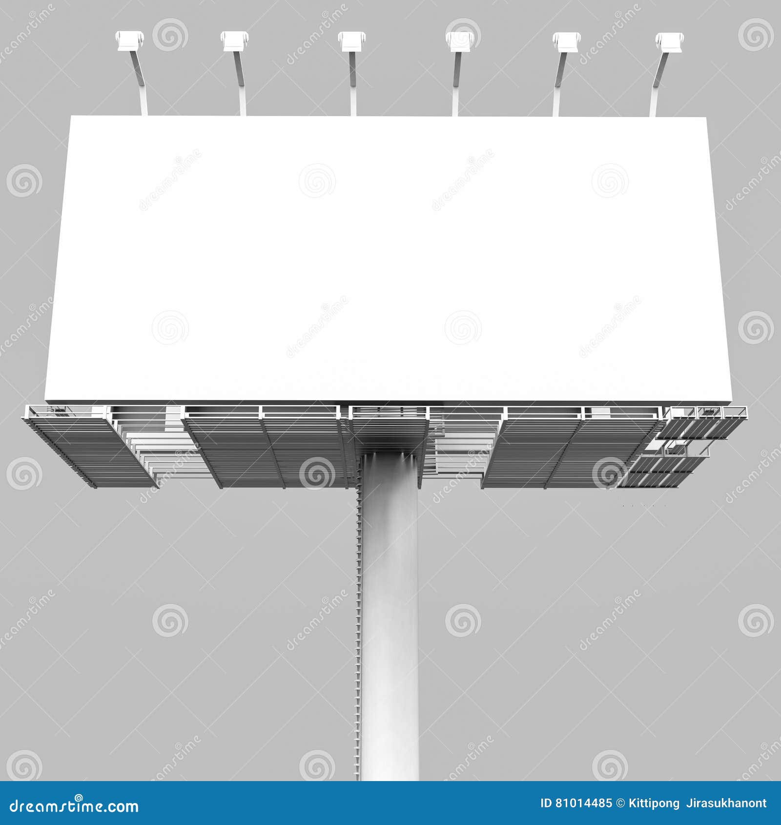 Blank billboard stock illustration. Illustration of media - 81014485