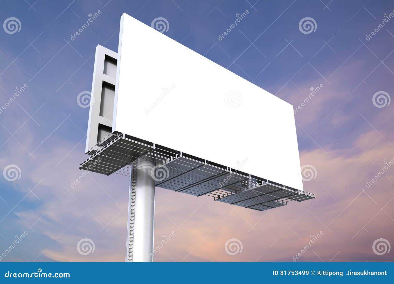 Blank billboard stock illustration. Illustration of empty - 81753499