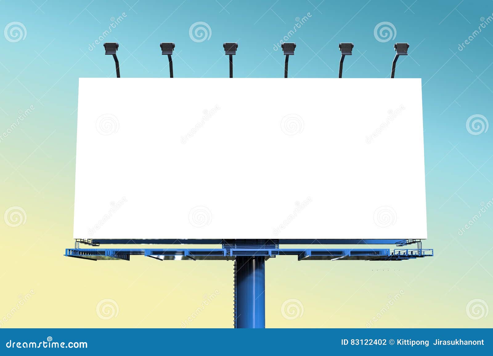 Blank billboard stock illustration. Illustration of empty - 83122402