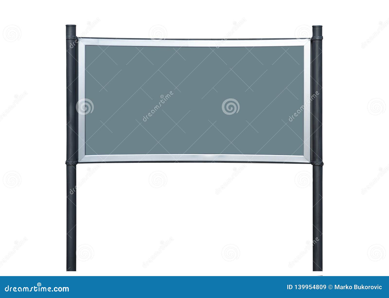 Blank Billboard Frame for Promotion on White Background Stock Image ...