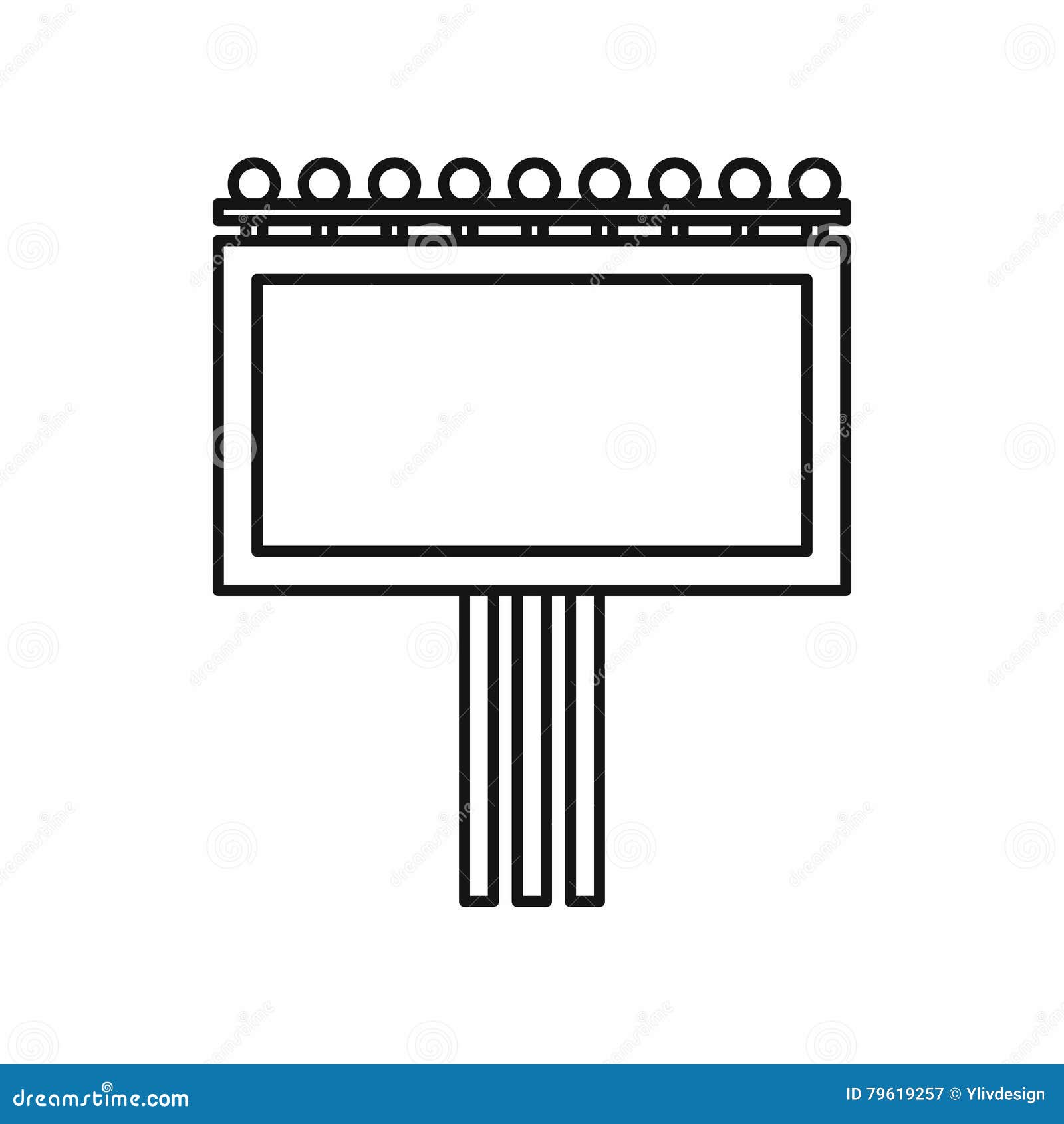 Blank Billboard Icon, Outline Style Stock Vector - Illustration of ...