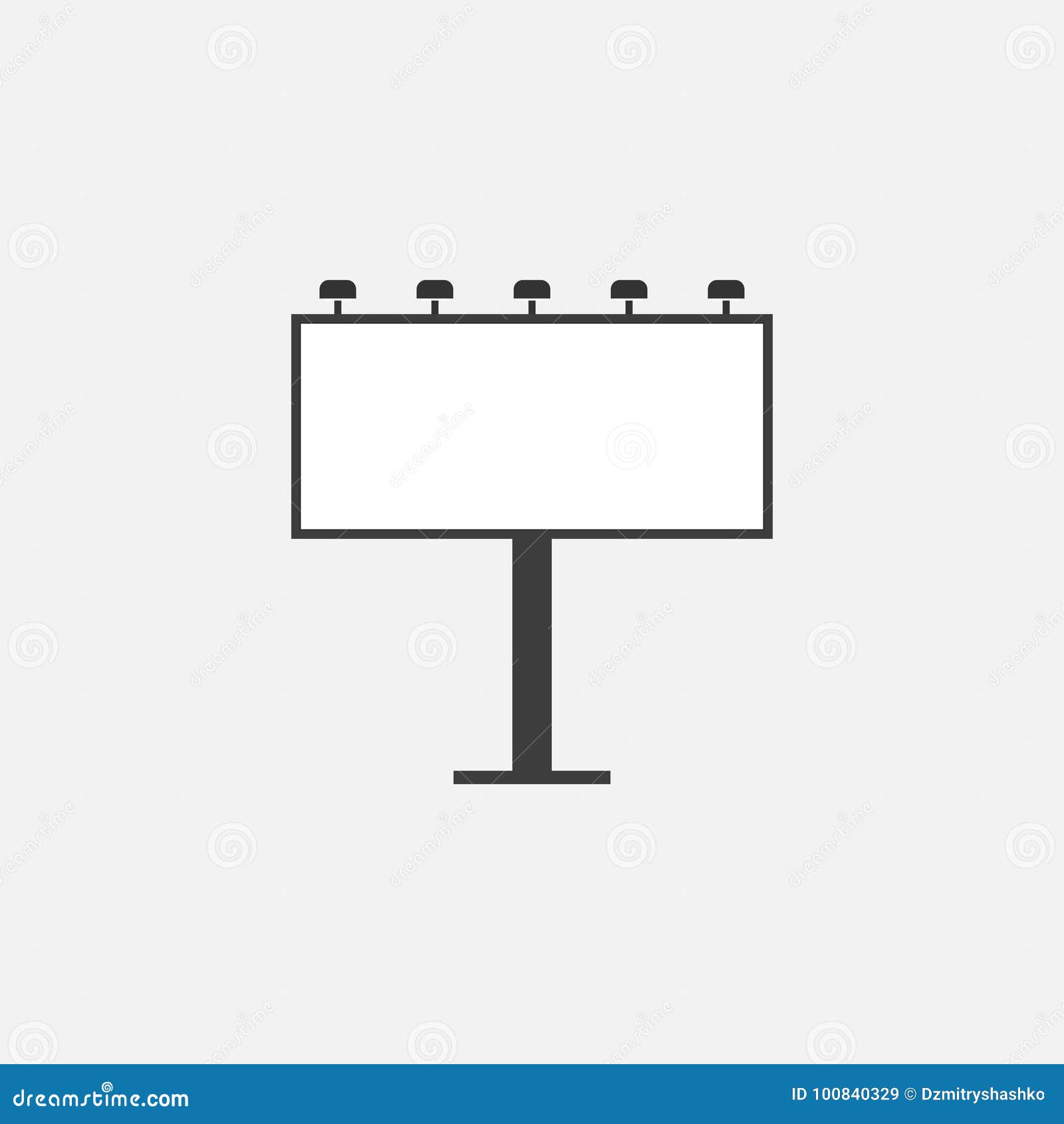 Blank billboard icon stock vector. Illustration of commercial - 100840329