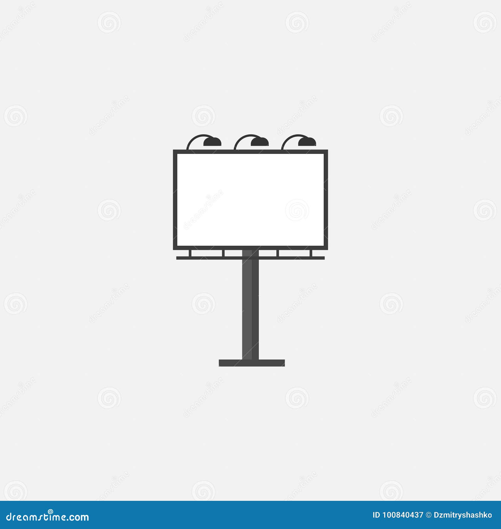 Billboard Icon In Cartoon Style Isolated On White Background ...