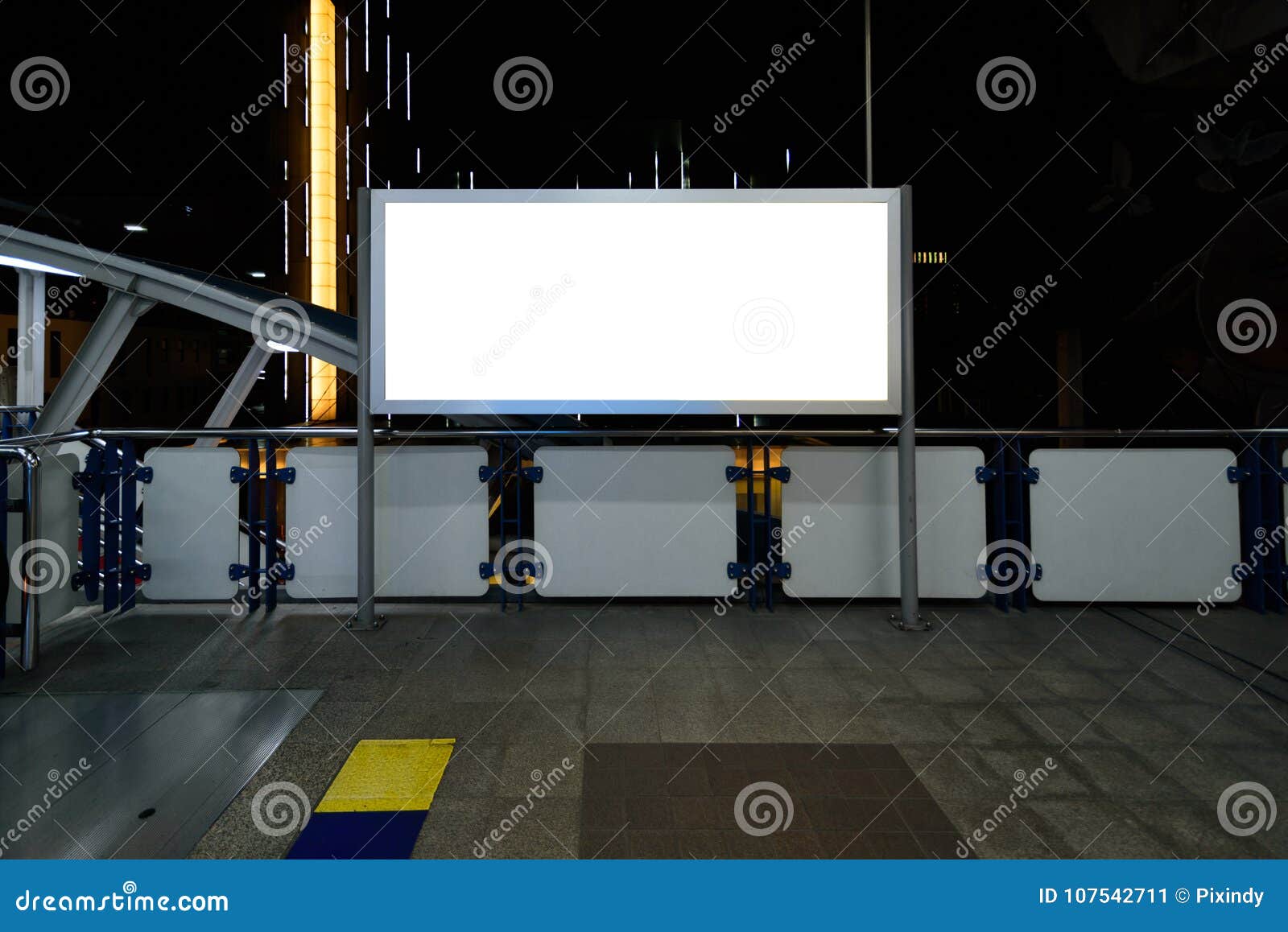 Blank Billboard or Poster for Advertising. Stock Image - Image of frame ...