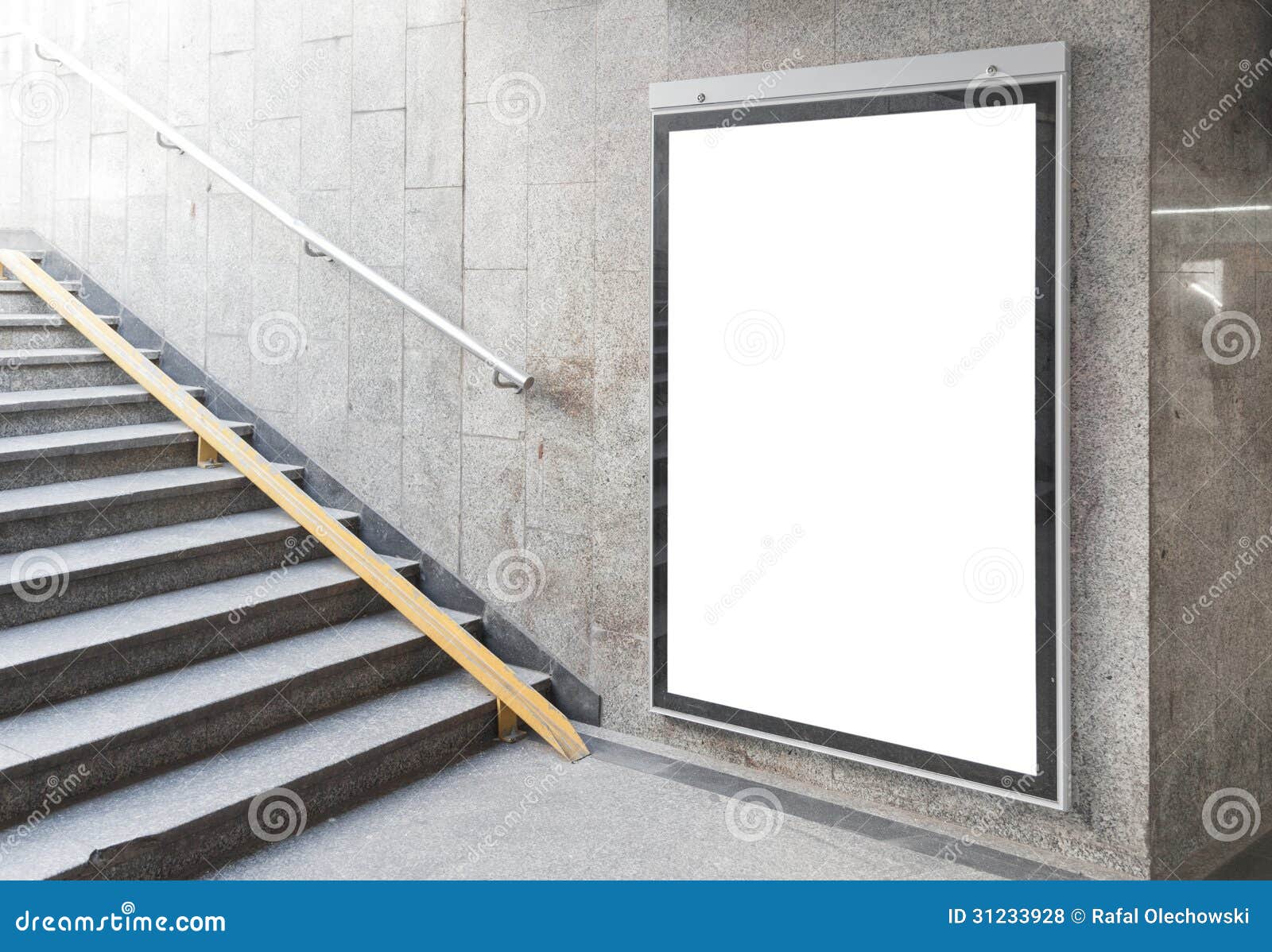 Blank Billboard or Poster in Hall Stock Photo - Image of board ...