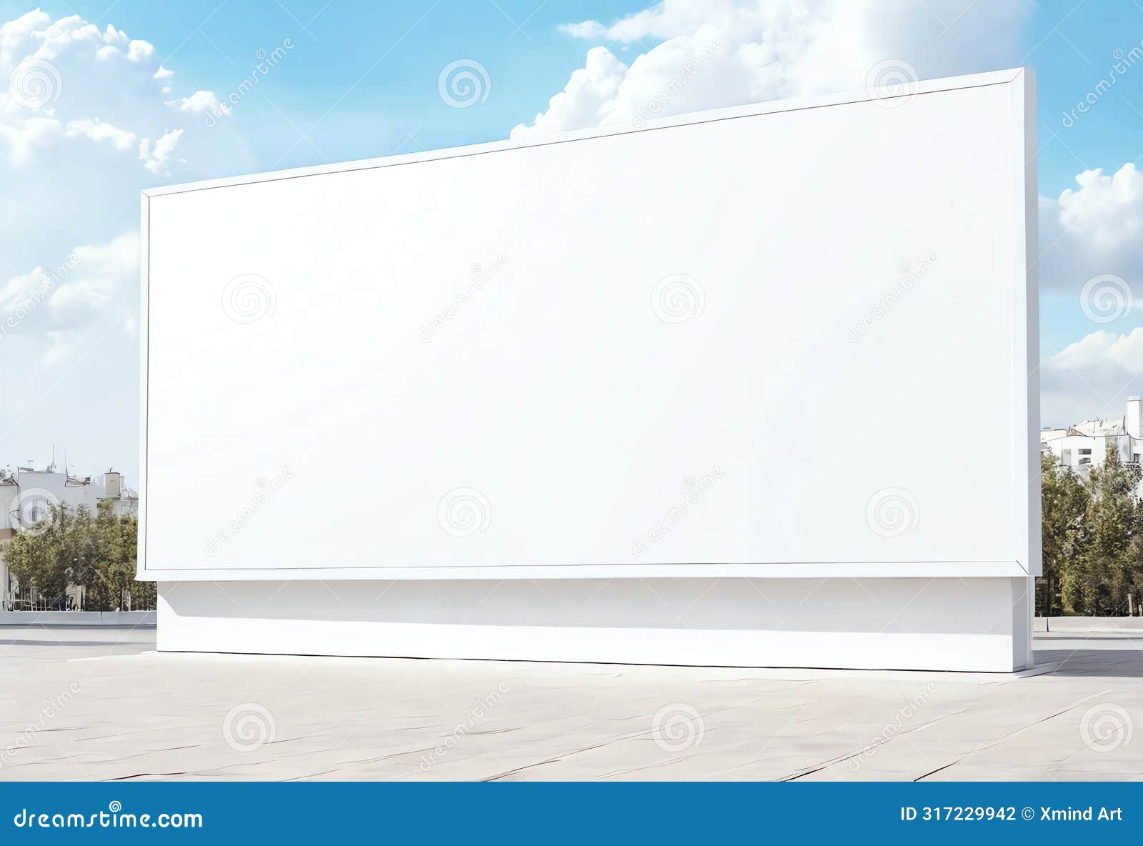 Blank Billboard Poster Mockup on City Stock Illustration - Illustration ...