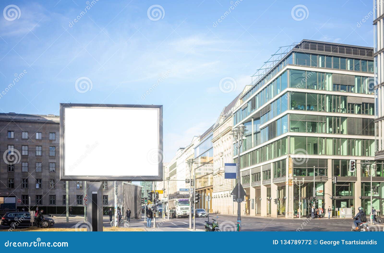 Empty Billboard for Public Advertisement on the Roadside. Space for ...