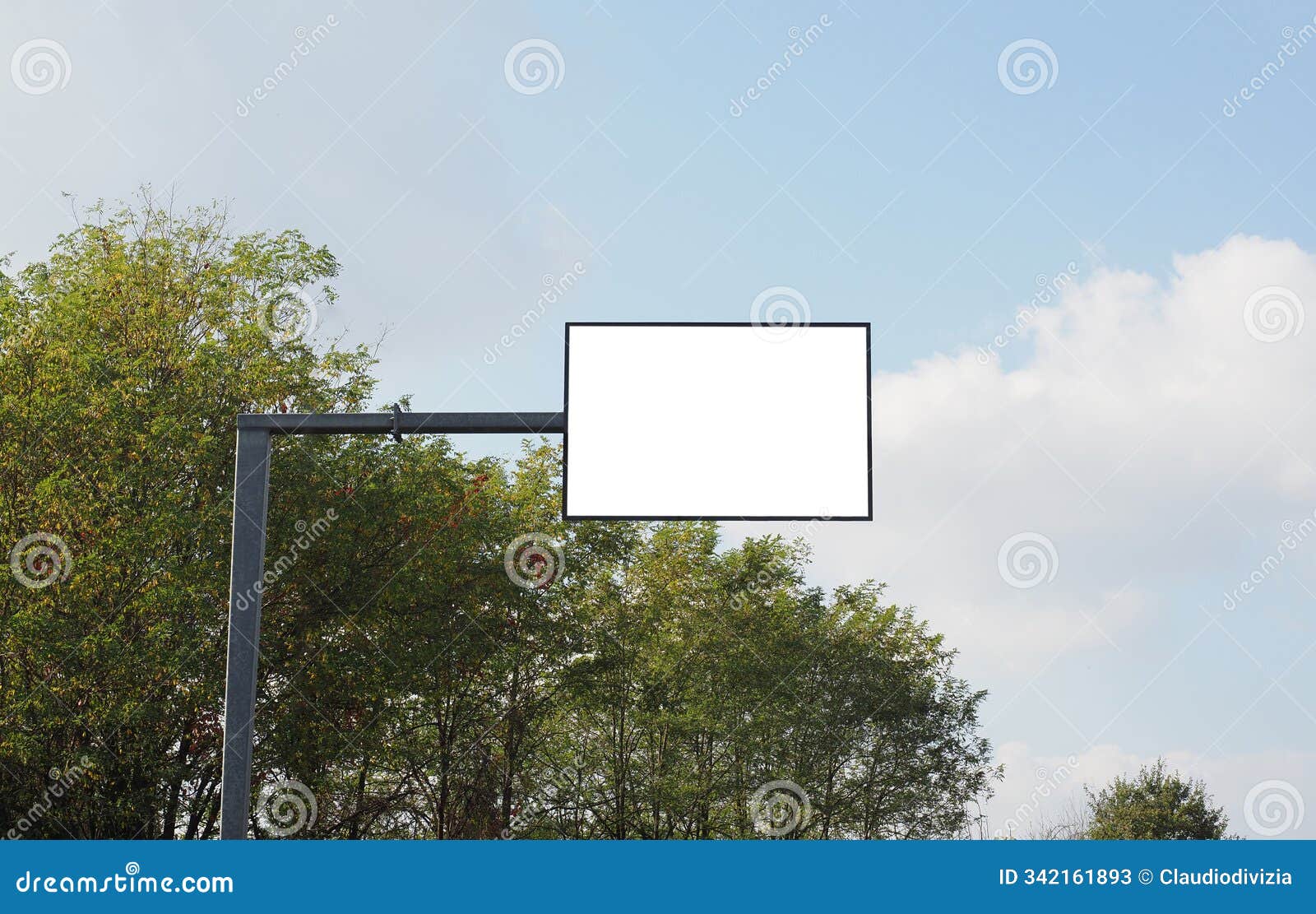 Blank billboard sign stock image. Image of business - 342161893