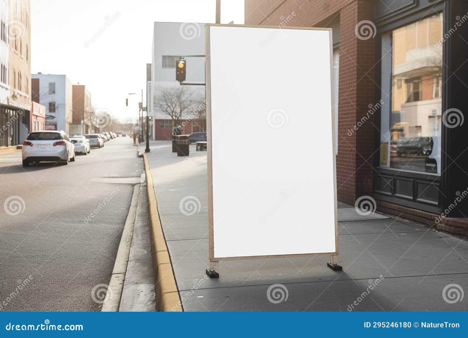 Blank Billboard on the Street Blank Sign Stock Illustration ...